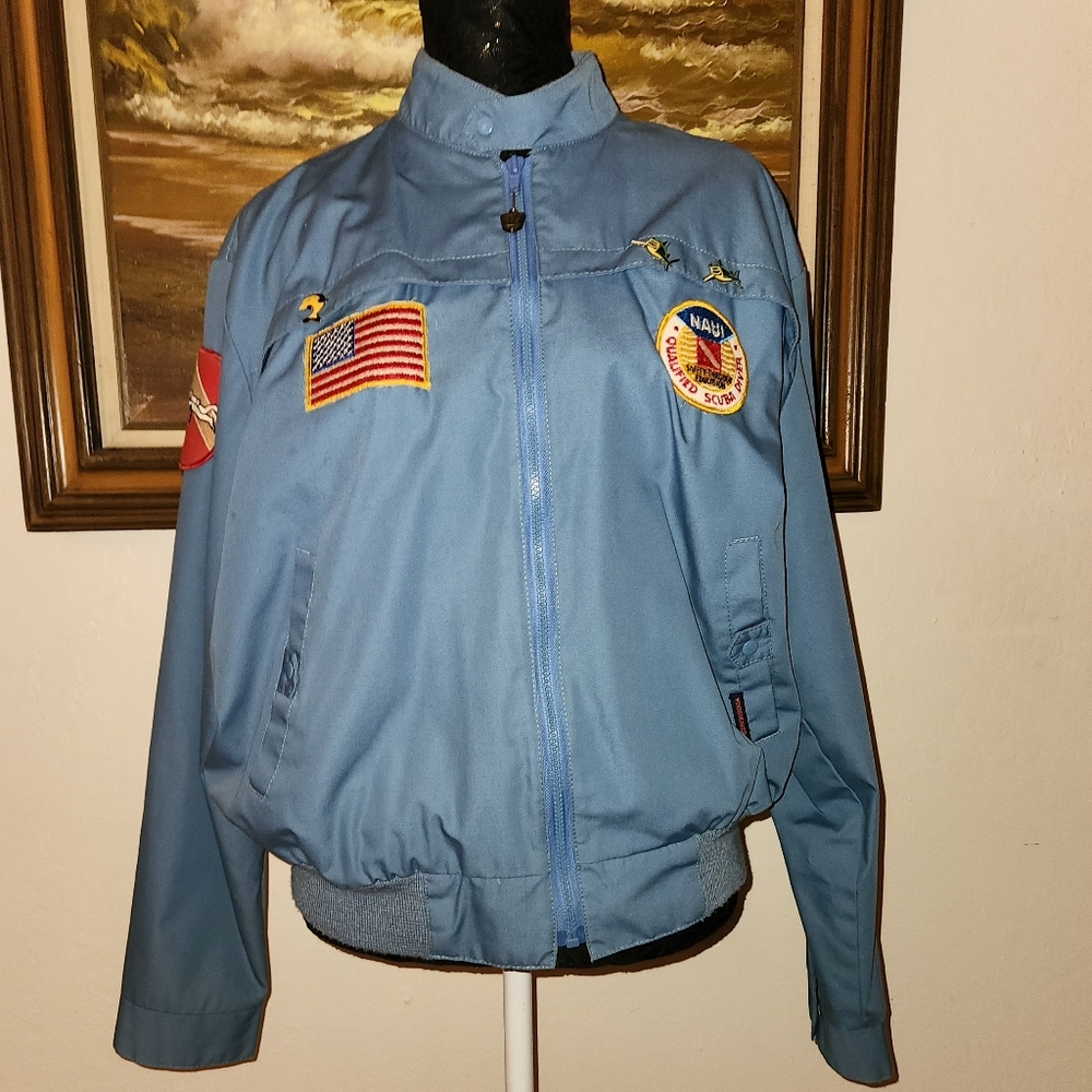 Vintage 1970s Scuba Diver Team Jacket By Windbreaker … - Gem
